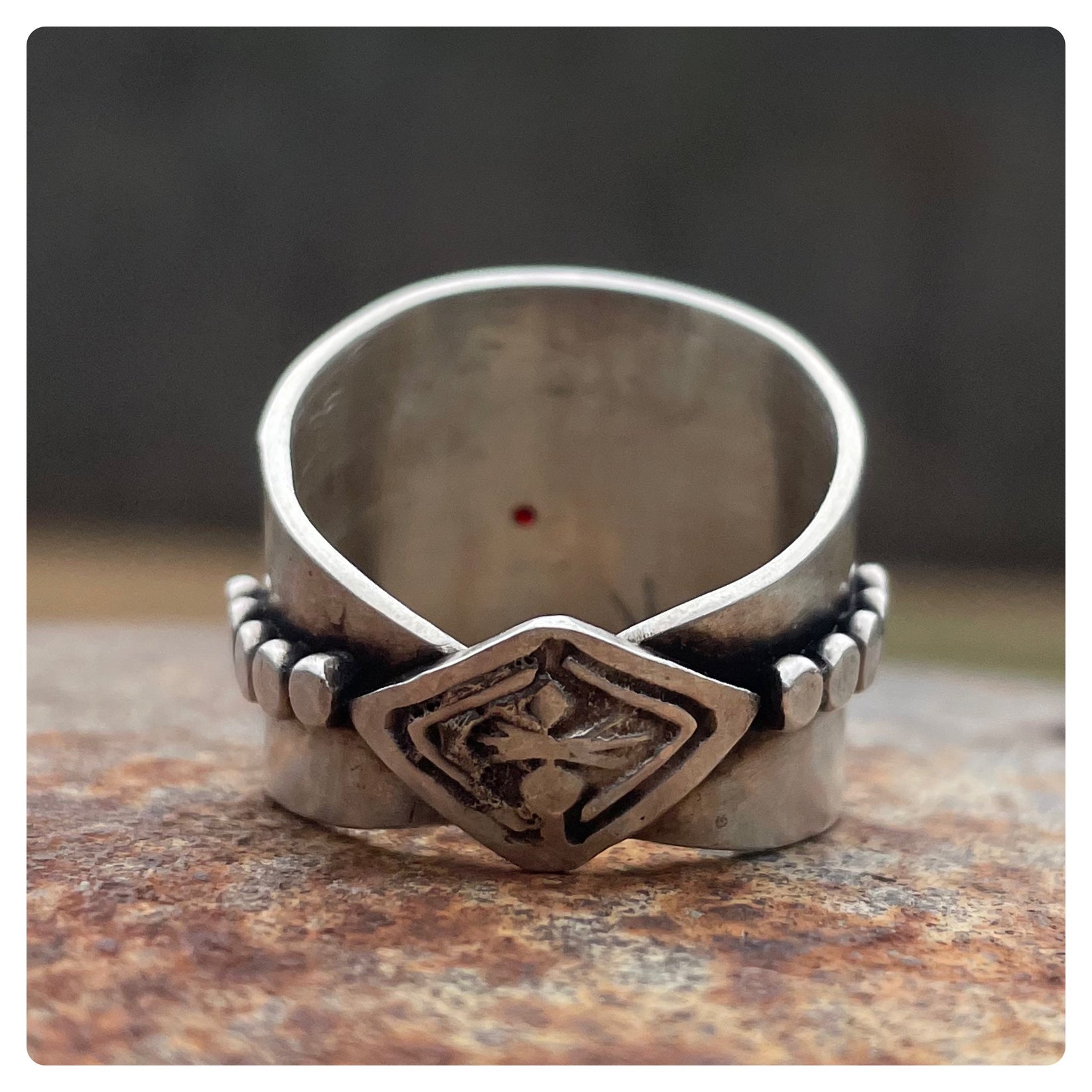 Garnet Crescent Moon Ring – ShannonNoelkeMetalArts